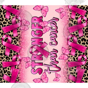 Stronger Than Cancer 20oz Skinny Tumbler Png Sublimation Design, Breast ...