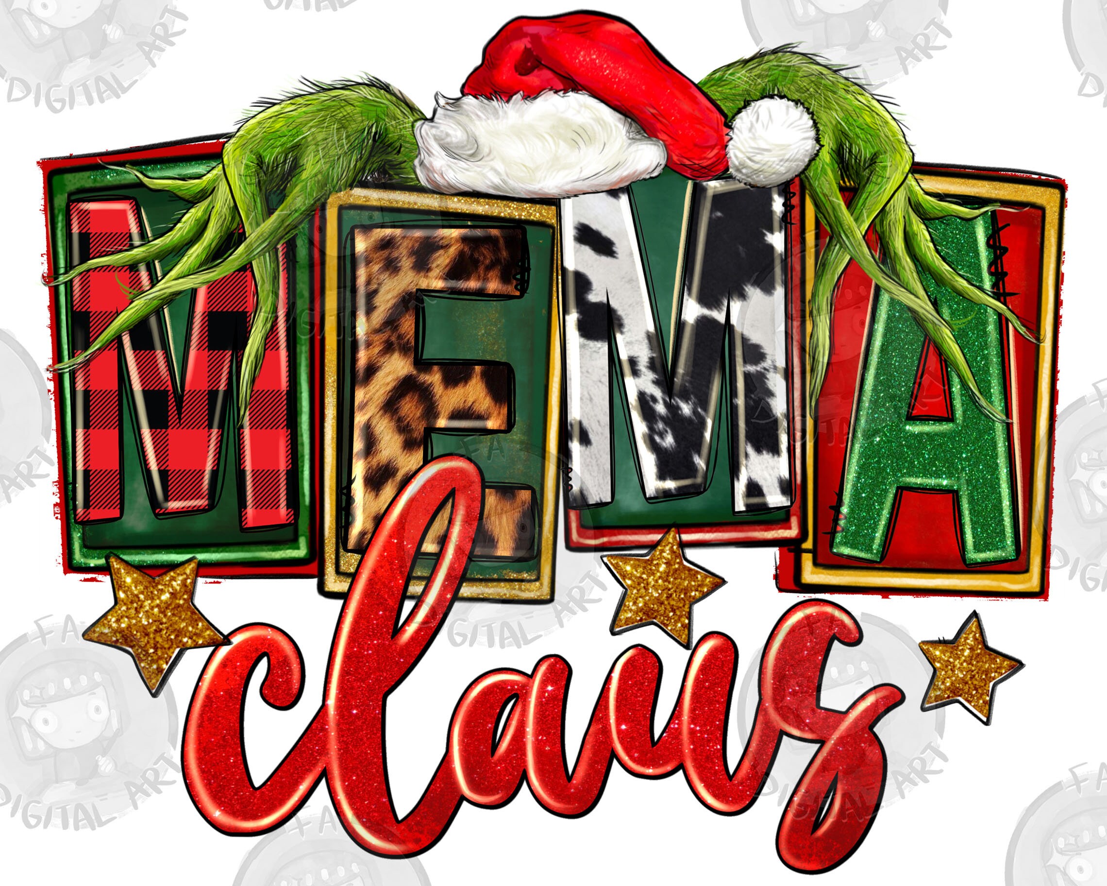Christmas Mema Claus Png Sublimation Design Download - Etsy