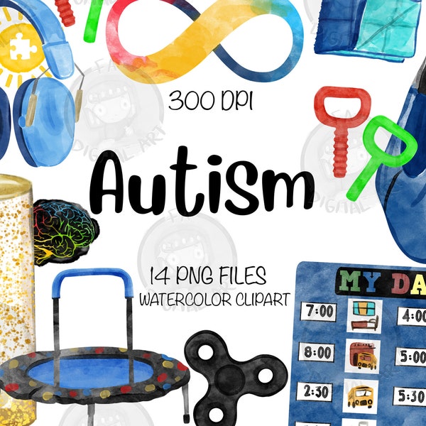 Autism Awareness Clipart - Etsy