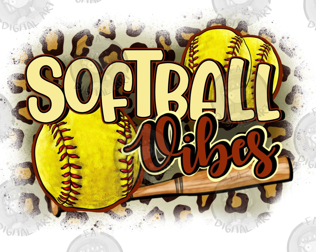 Softball Vibes Png Sublimation Design Download, Sport Png, Western Png ...