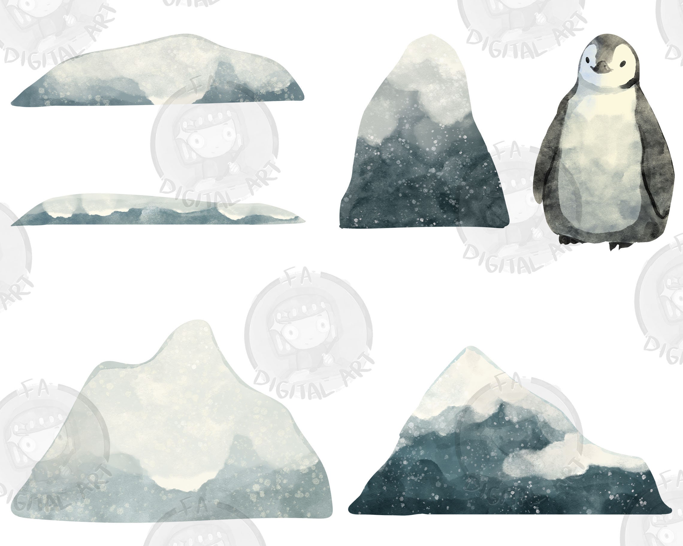 Snowy Winter Png Design Bundlesnowy Winter Pngwatercolor - Etsy