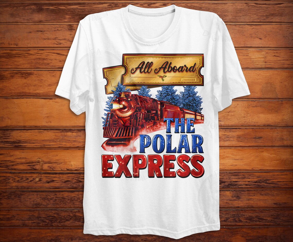 All Aboard the Polar Express Png Sublimation Design Merry - Etsy