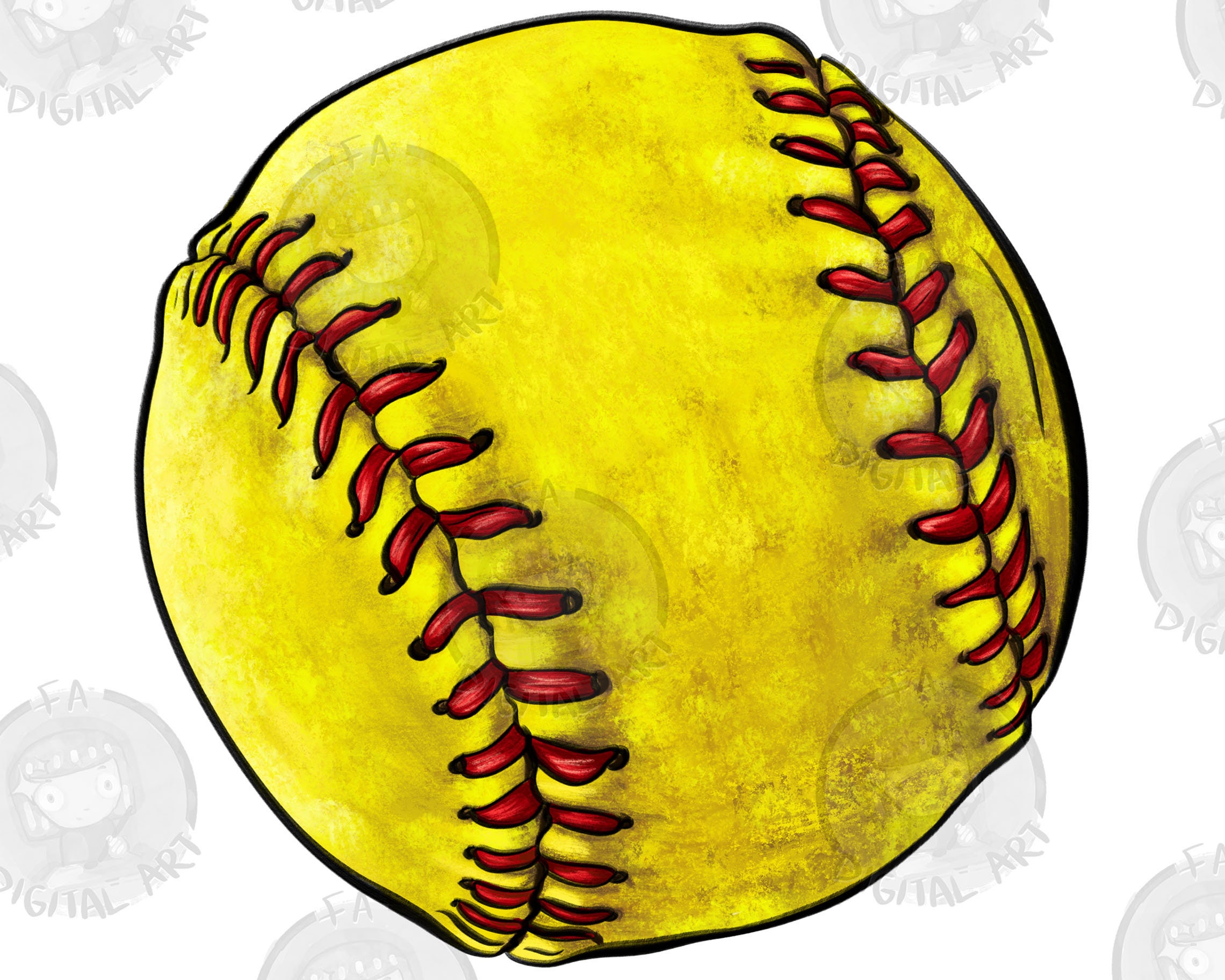 Softball Drawing