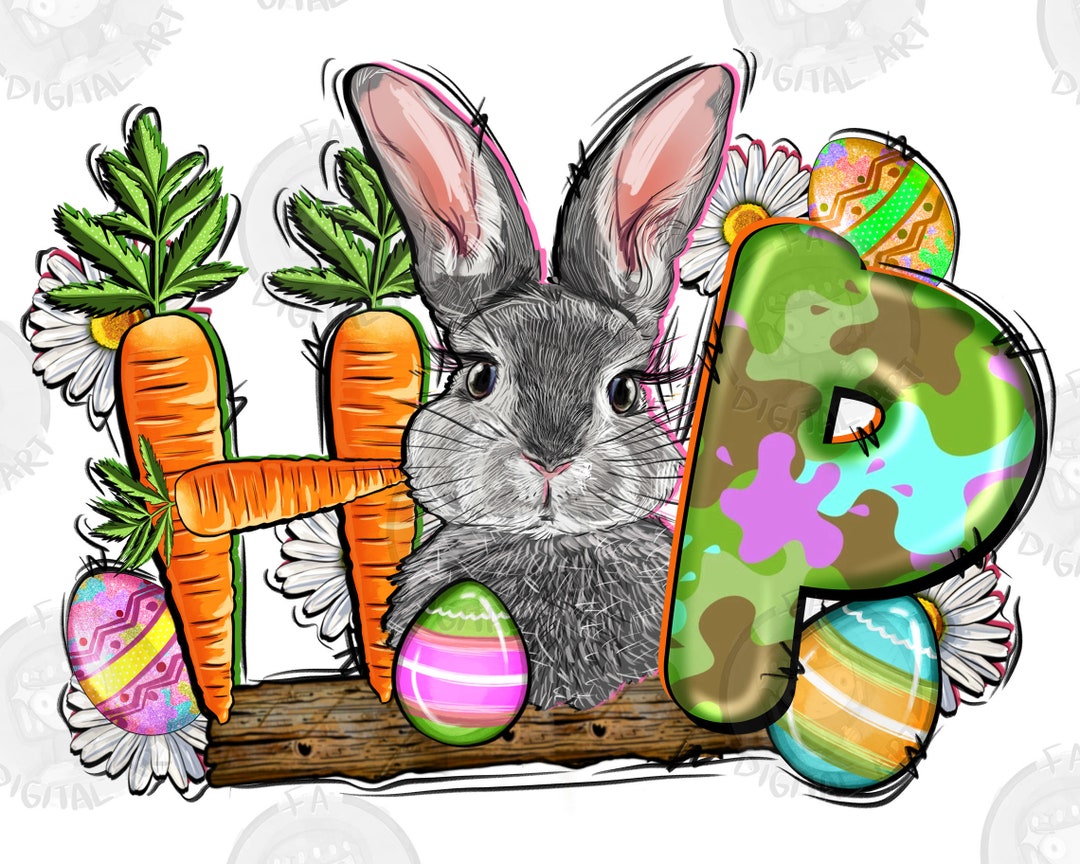 Hop Easter Day Png Sublimation Design Download, Happy Easter Day Png ...