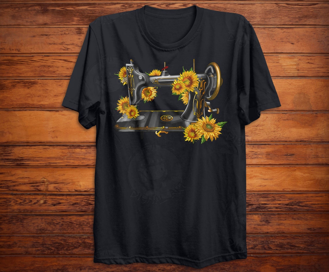 Sunflower Sewing Machine Png Sublimation Design Download Hand - Etsy