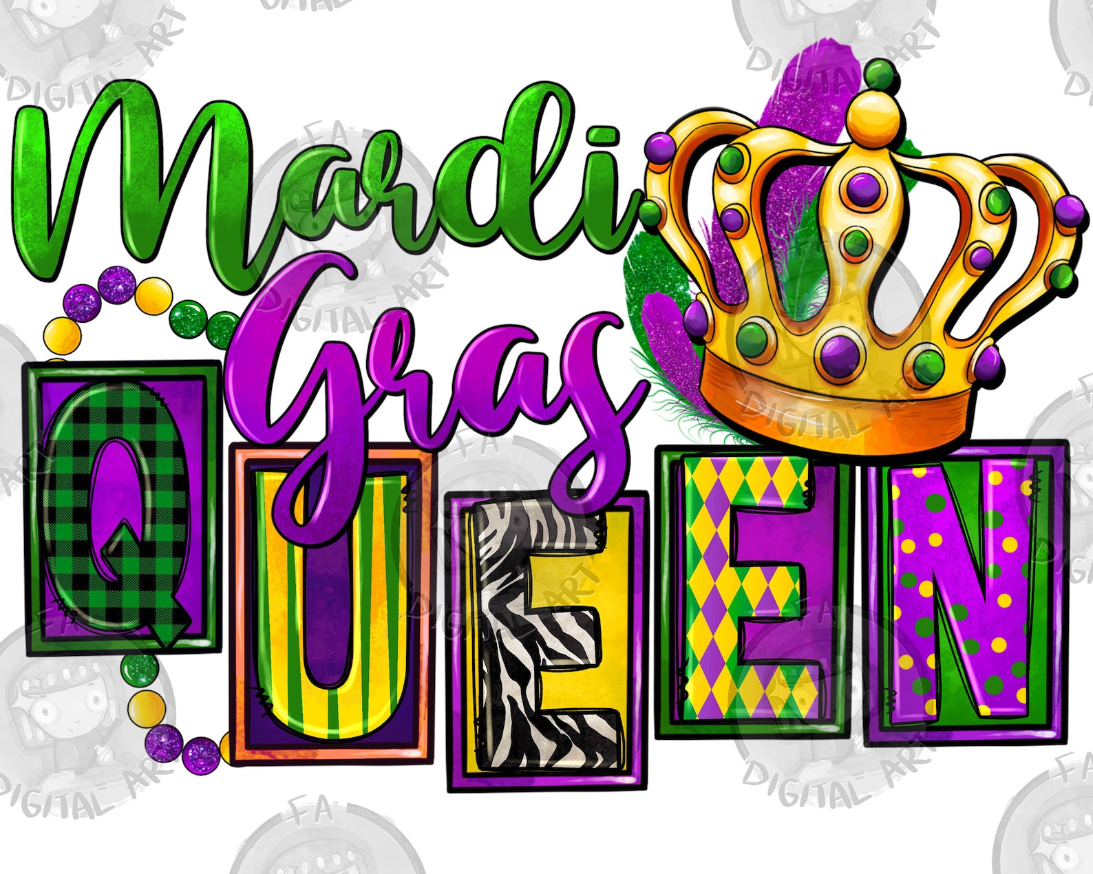 Mardi Gras Queen Png Sublimation Design Download Happy Mardi - Etsy