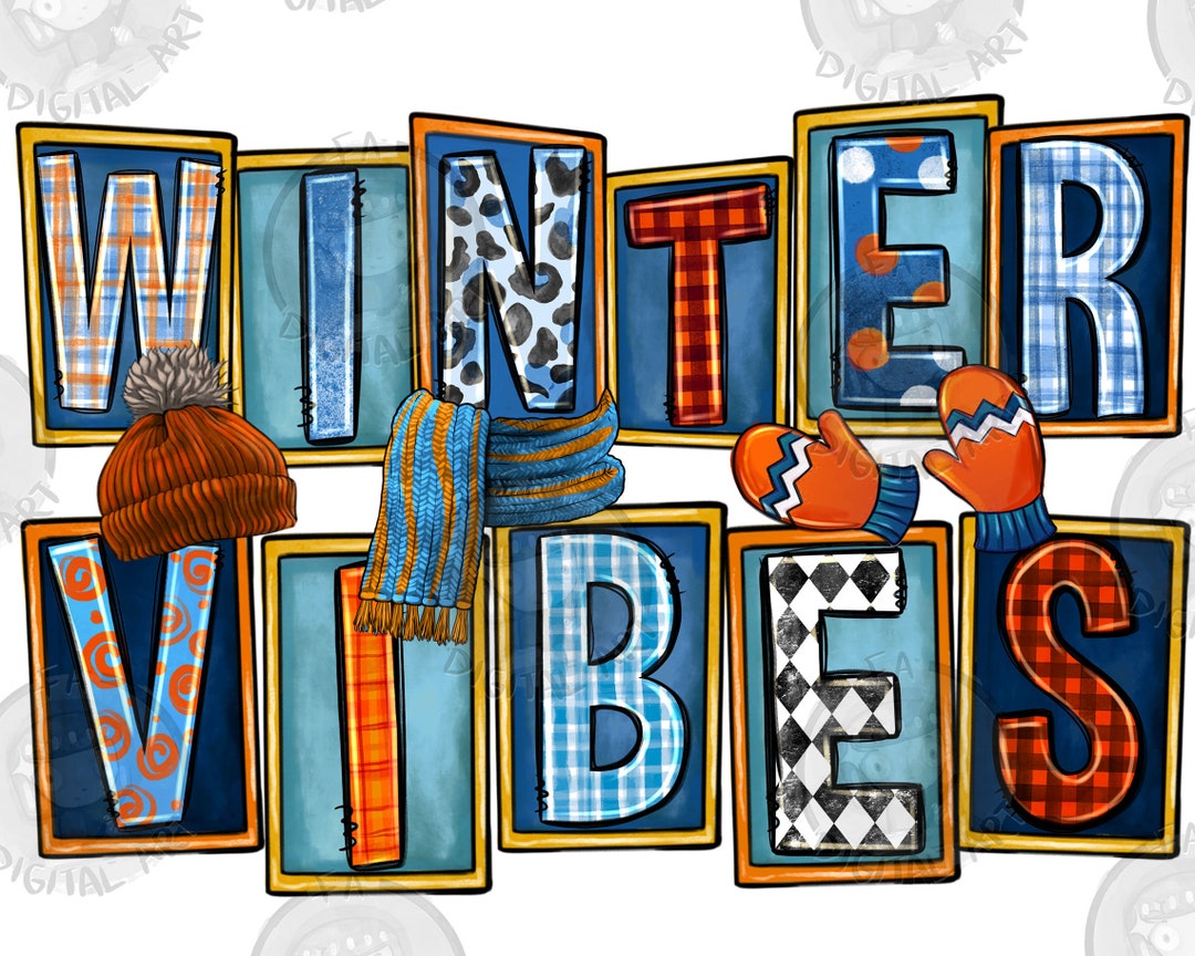 Winter Vibes Png Sublimation Design, Winter Png Design, Winter Clipart ...