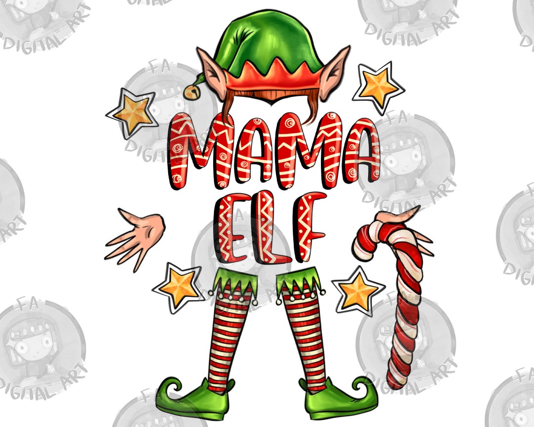 Mama Elf Png Sublimation Design Download, Christmas Png, Christmas Elf ...
