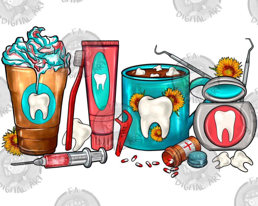 Dentist Coffee Cups Png Sublimation Design, Dentist Coffee Cup Png ...