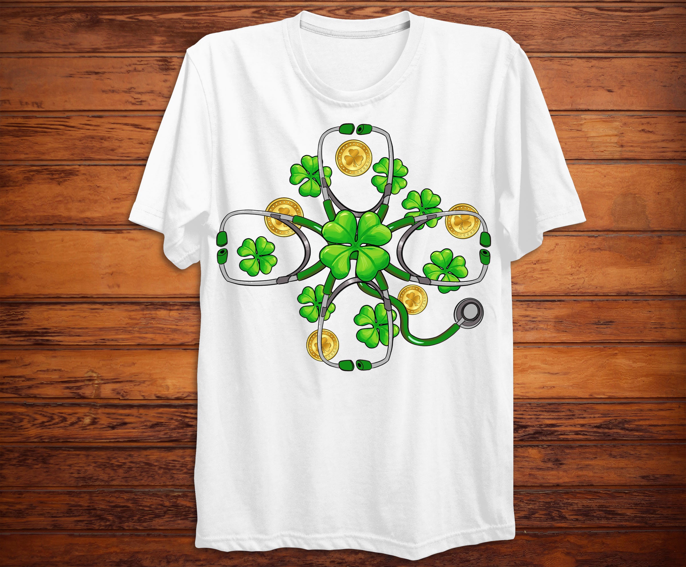 Shamrock Stethoscope Png Sublimation Design Download St. - Etsy