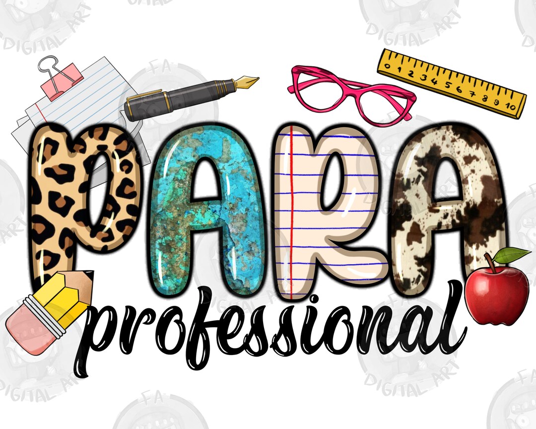 Paraprofessional Png Sublimate Designs Download, School Png, Back to ...