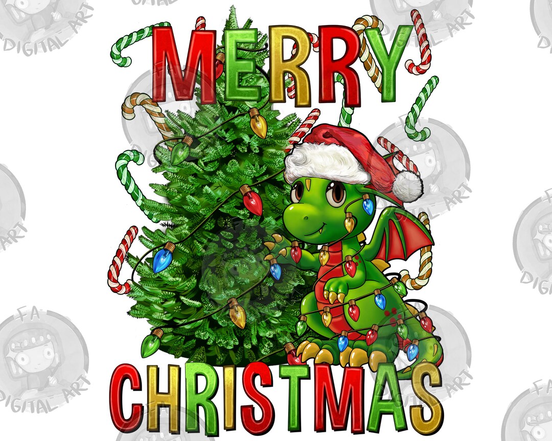 Merry Christmas Dragon Png Sublimation Design Download, Christmas Png ...