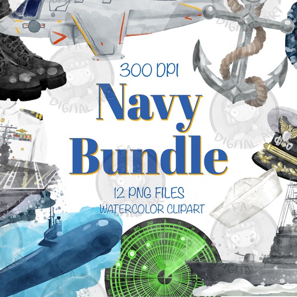 Navy Watercolor - Etsy