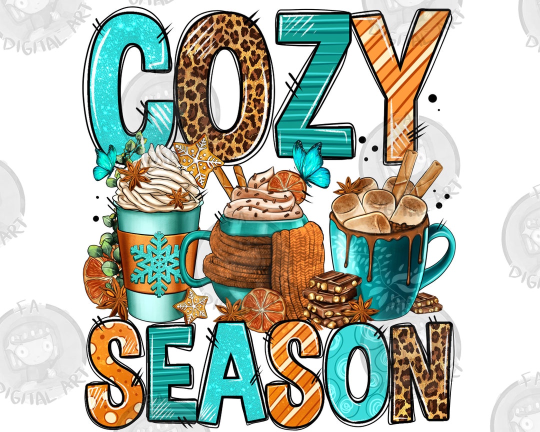 Cozy Season Winter Coffee Cups Png Sublimation Design, Cozy Season ...