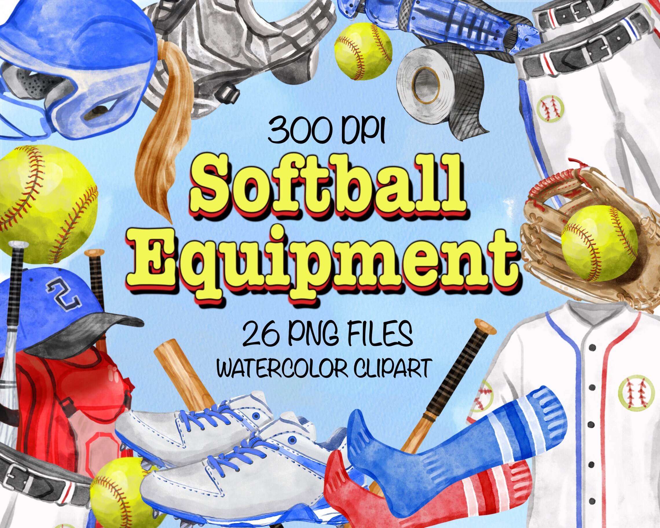 Softball Equipments Png Bundle for Creators 26 PNG - Etsy