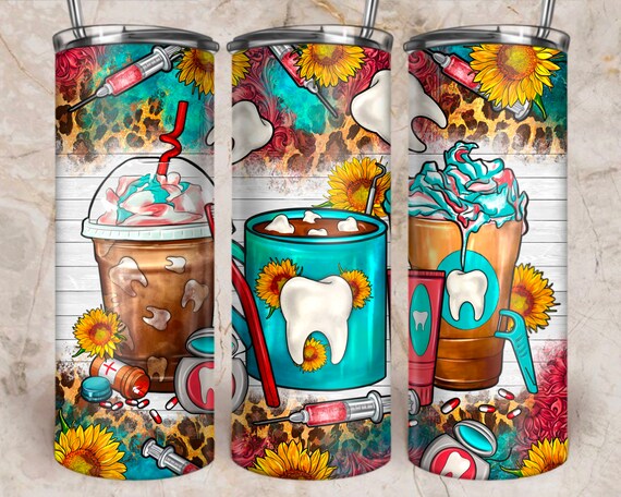 Dentist Coffee Cups 20oz Tumbler PNG Design Dentist Tumbler - Etsy