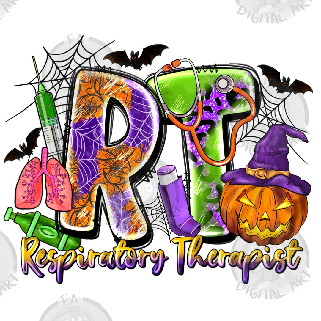 Respiratory Therapist Halloween Png Sublimation Design Download, Happy ...