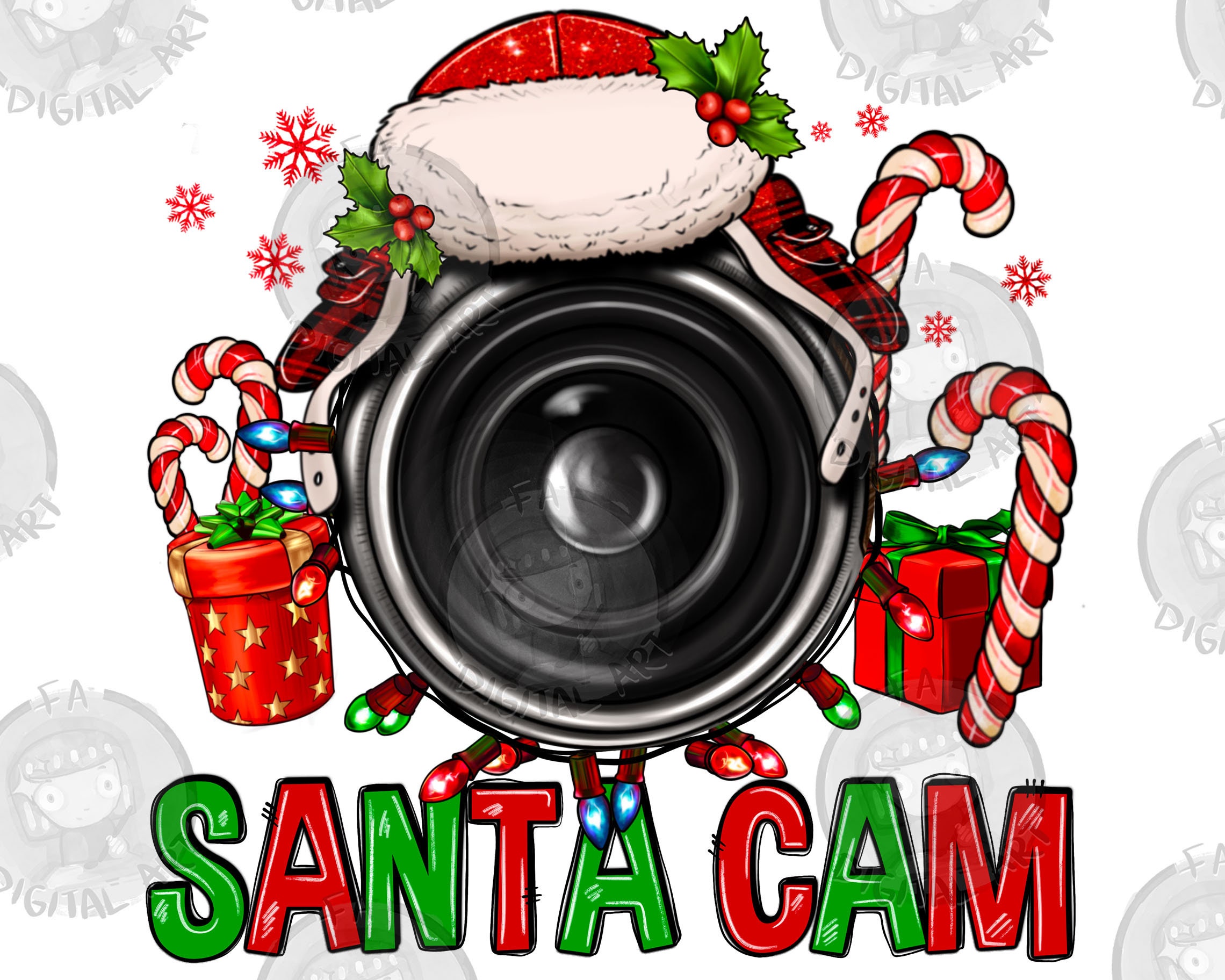 Santa Cam Png Sublimation Design Christmas Png Merry - Etsy