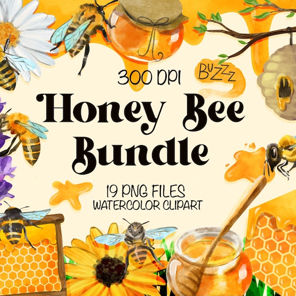 Honey Bee Clipart - Etsy