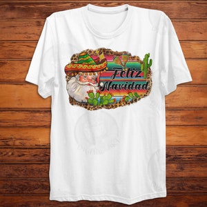 Feliz Navidad With Santa and Maracas Png Sublimation Design Download ...