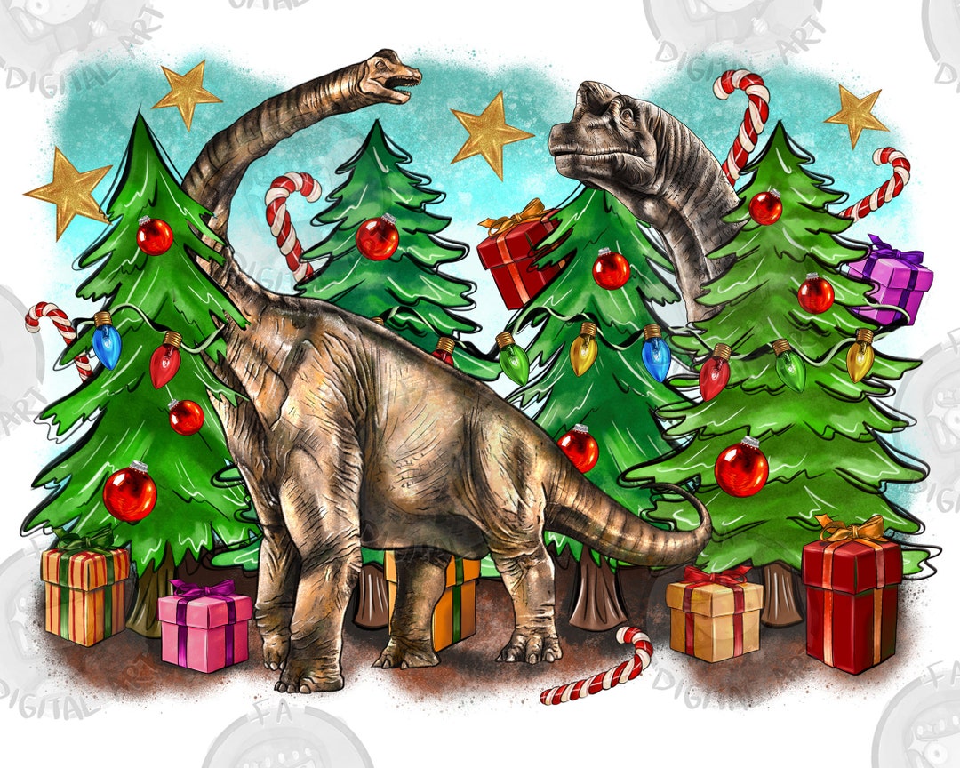 Christmas Brachiosaurus Trees Png Sublimation Design Download - Etsy