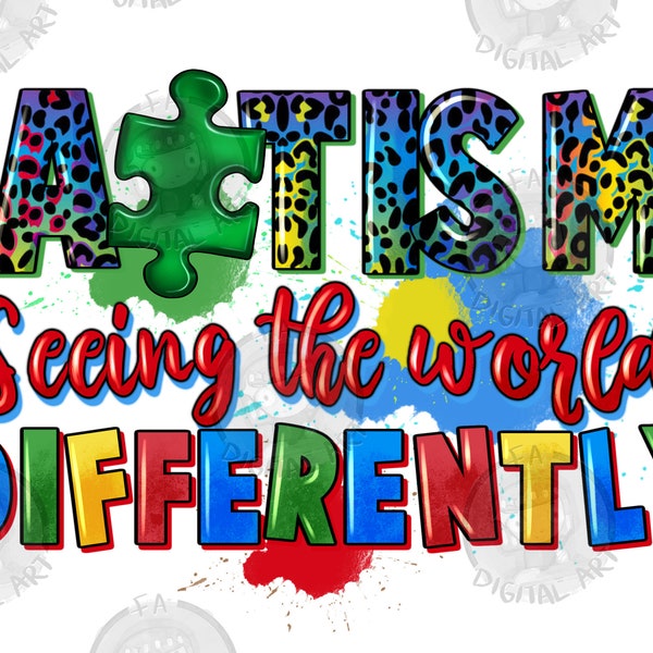 Autism Seeing the World Differently Png - Etsy