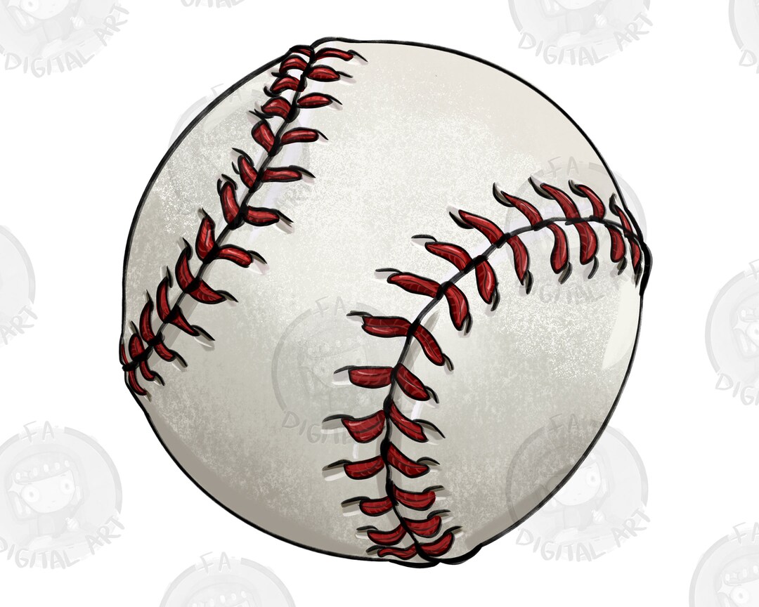Baseball Ball Png Sublimation Design Download, Sport Png, Hand Drawn ...
