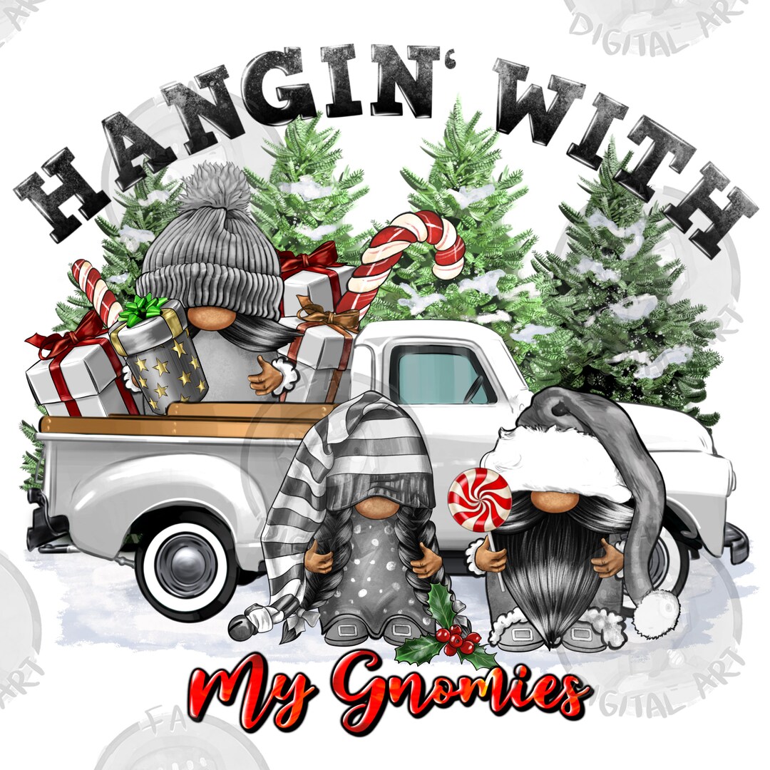 Hangin' With My Gnomes Png Sublimation Design Download, Christmas Png ...