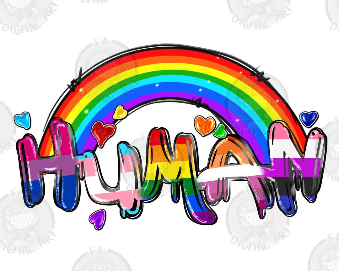 Human Pride Png Sublimation Design Download, LGBTQ+ Png, Pride Png ...