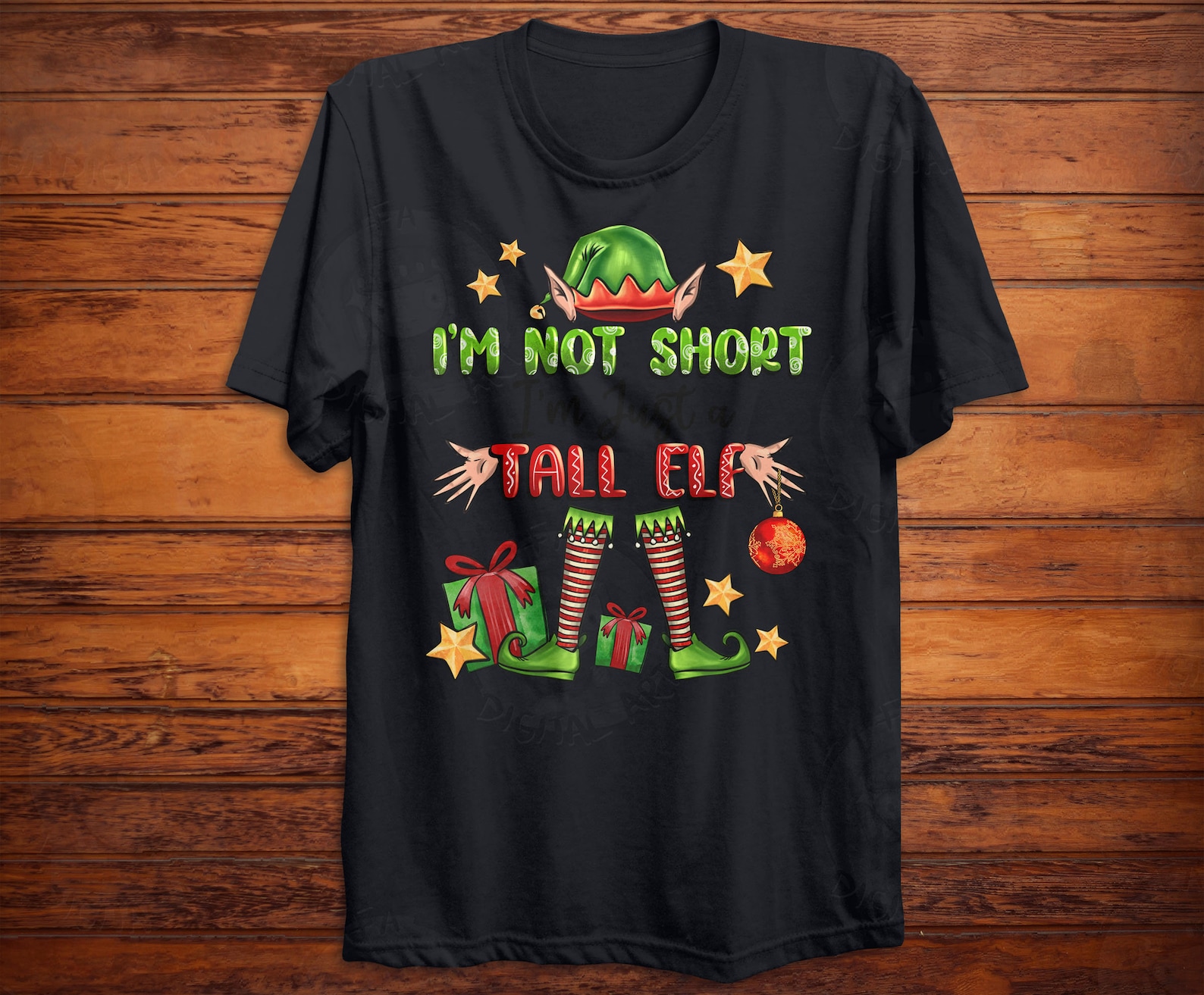 I'm Not Short I'm Just a Tall Elf Png Sublimation - Etsy