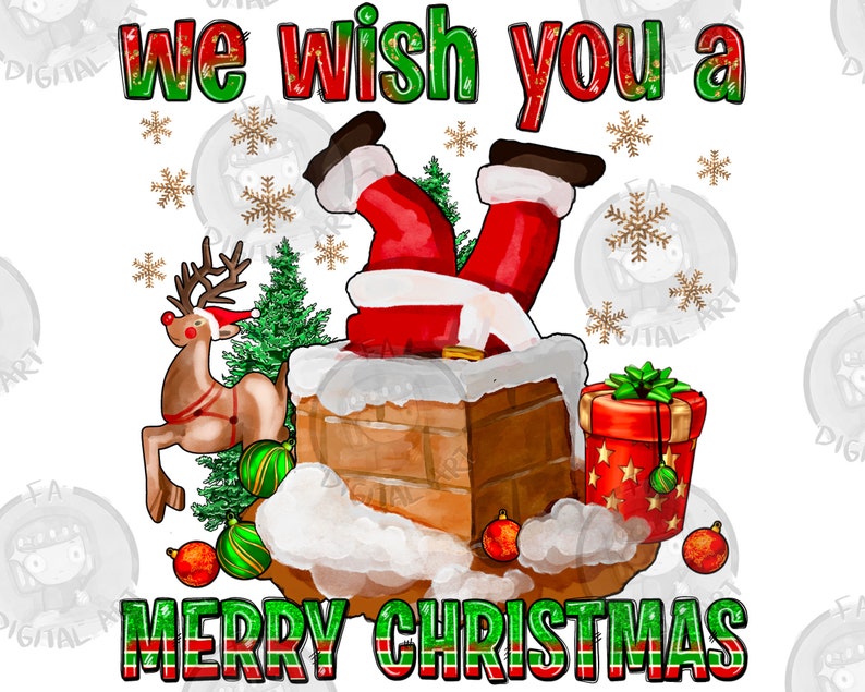 We Wish You A Merry Christmas Png Sublimation Design - Etsy