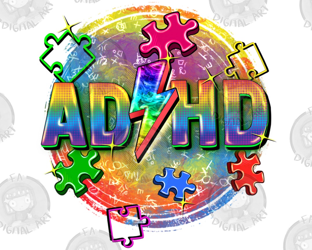 ADHD Png Sublimation Design Download, Autism Png Design, Autism ...