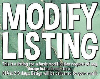 Design Modification Listing Modified Design Png Special - Etsy