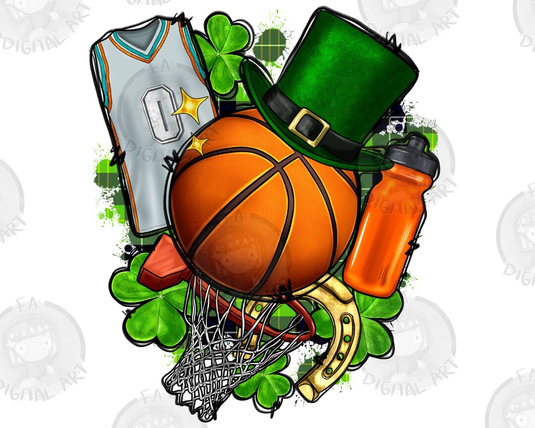 St. Patrick's Day Basketball Png Sublimation Design Download, St ...