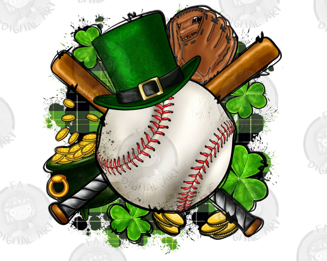 St. Patrick's Day Baseball Png Sublimation Design Download, St ...