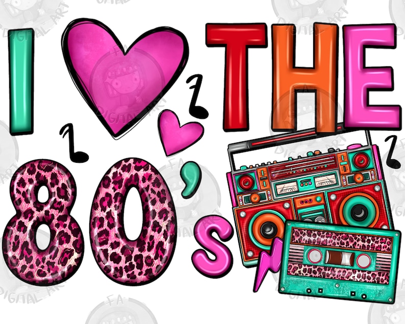 I Love the 80's Png Sublimation Design, 80's Sublimation Png, Retro ...