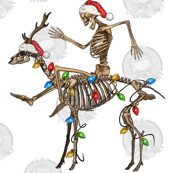 Reindeer Skeleton - Etsy