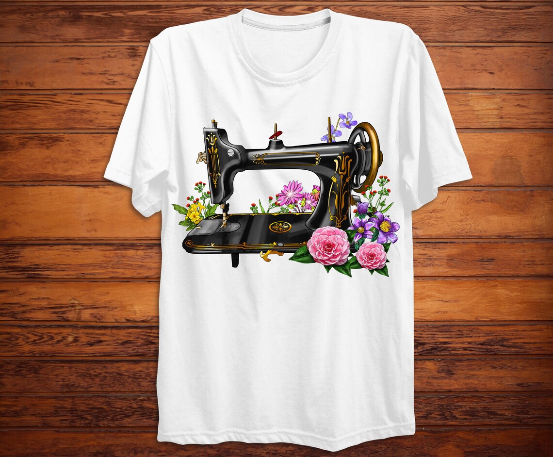 Floral Sewing Machine Png Sublimation Design Download Hand - Etsy