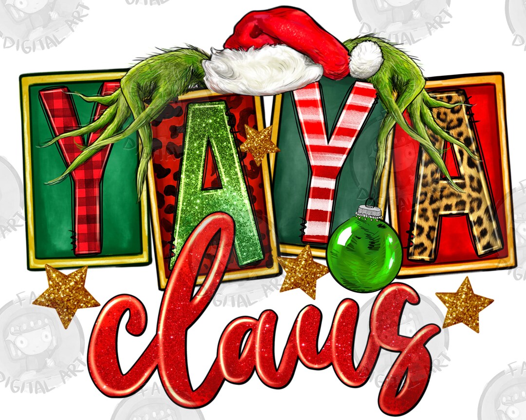 Christmas Ya Ya Claus Png Sublimation Design, Christmas Png, Merry ...