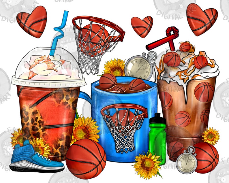 Basketball Coffee Cups Png Sublimation Design Western - Etsy