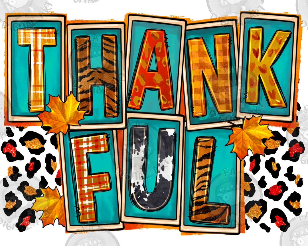 Western Thankful Png Sublimation Design, Thanksgiving Png, Fall Clipart ...