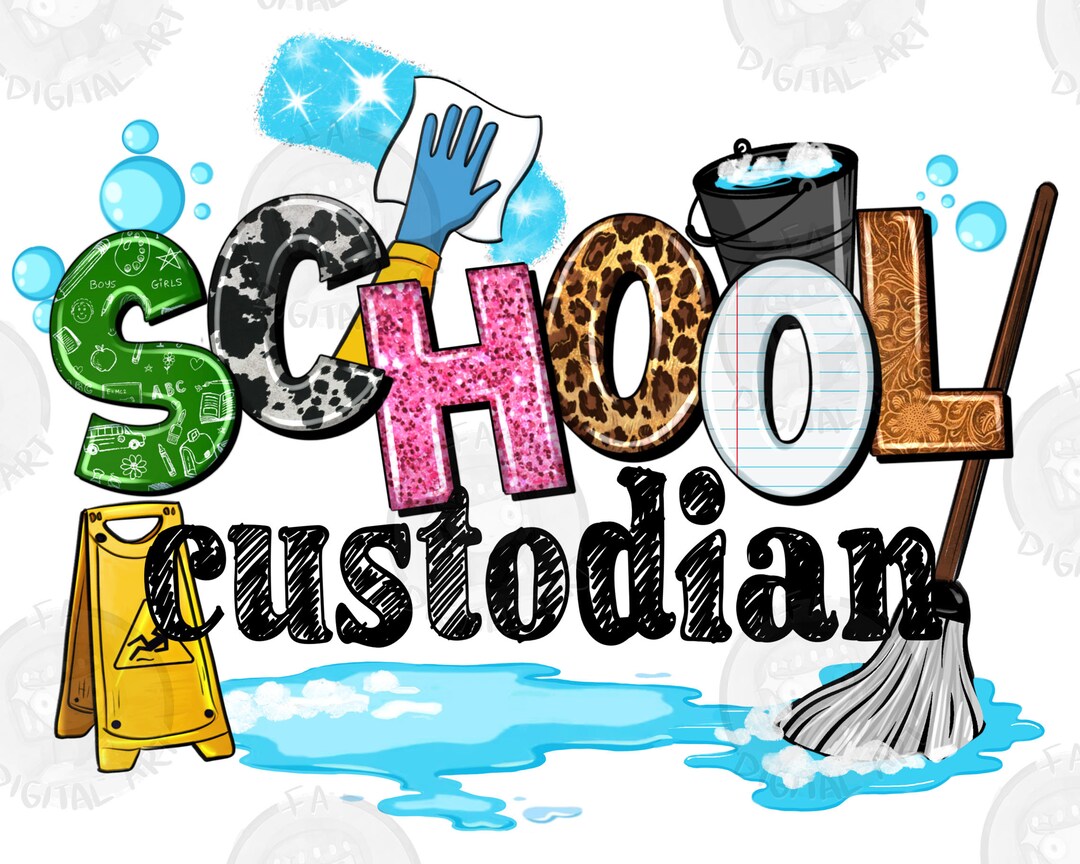 School Custodian Png Design Sublimation Design, Back to School Png, School Life Png, Western ...