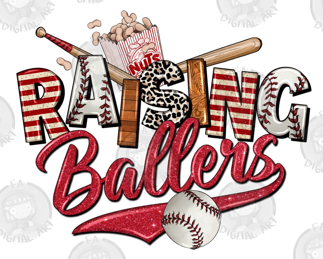 Raising Ballers Baseball Png Sublimation Design Download, Baseball Png ...