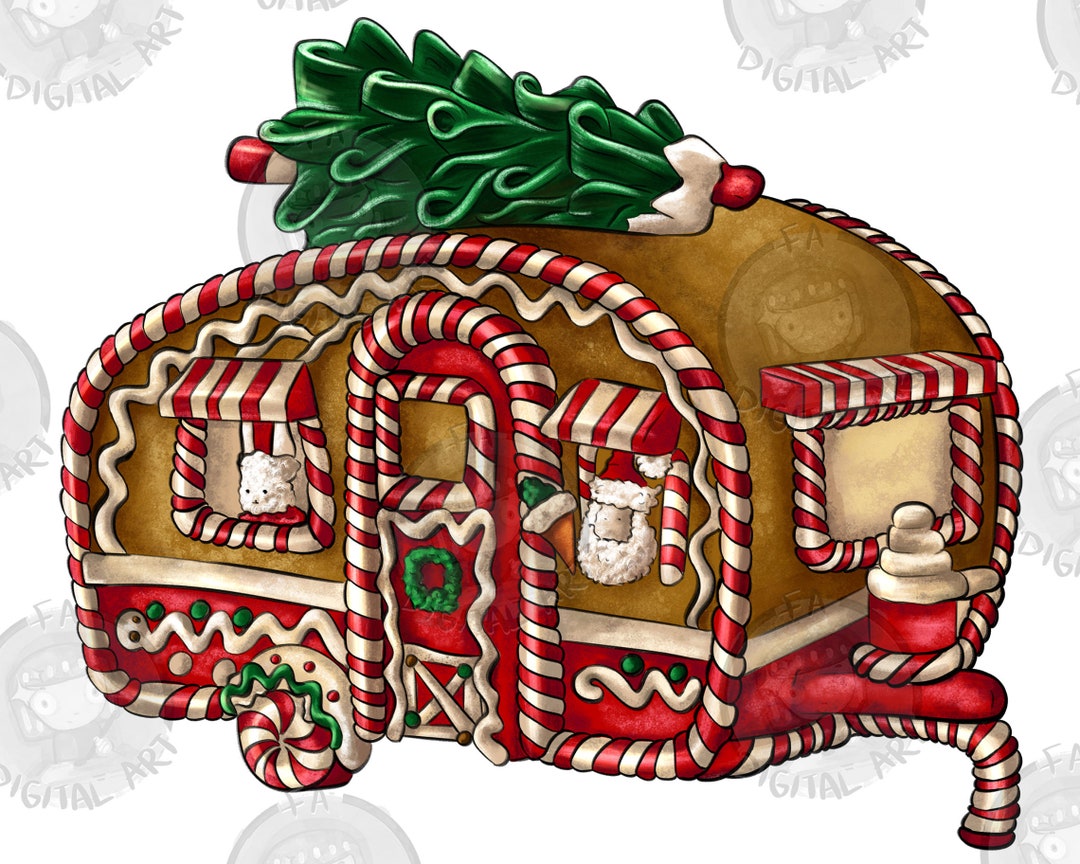 Caravan Gingerbread Png Sublimation Design, Merry Christmas Png, Happy ...