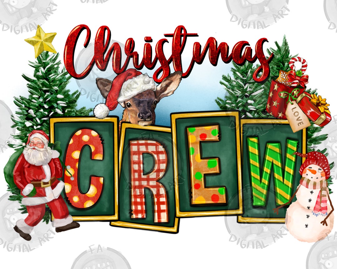 Christmas Crew Png Sublimation Design, Merry Christmas Png, Happy New ...