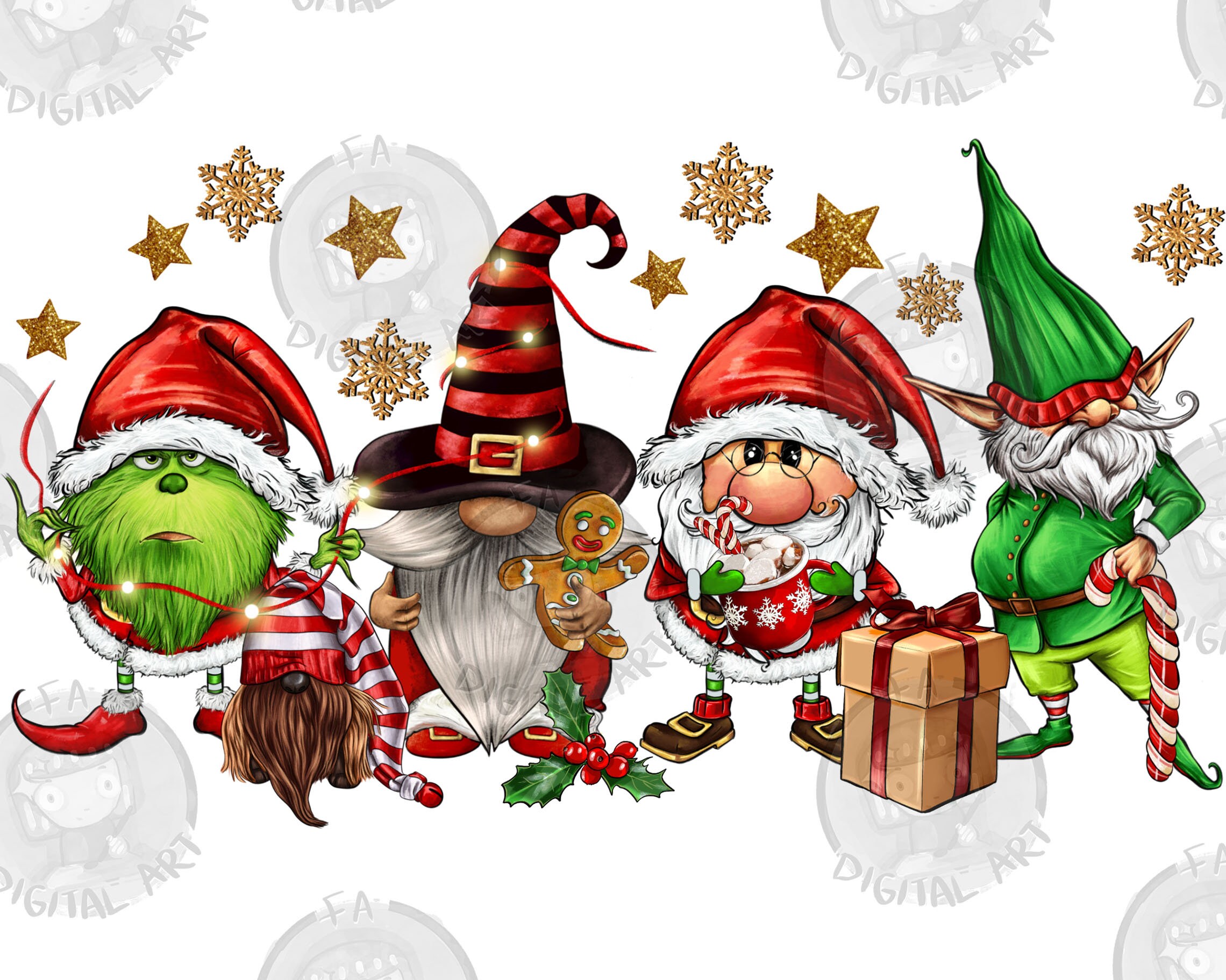 Christmas Crew Gnomies Png Sublimation Design Merry Christmas - Etsy