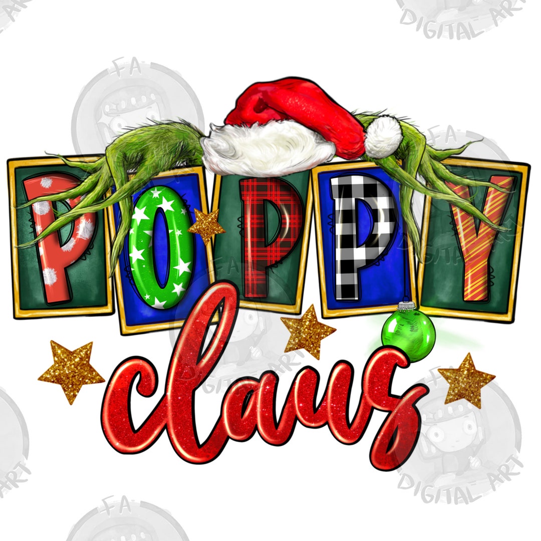 Christmas Poppy Claus Png Sublimation Design Download, Merry Christmas ...