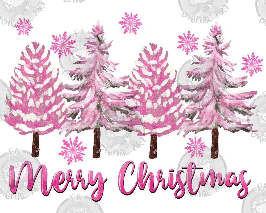 Merry Christmas Trees Png Sublimation Design, Merry Christmas Png ...