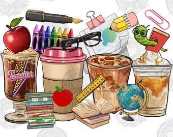 Teacher Coffee Cups Png Sublimation Design, Teacher's Day Png, Teacher ...