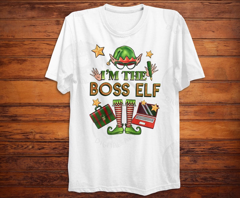 I'm the Boss Elf Png Sublimation Design Download - Etsy